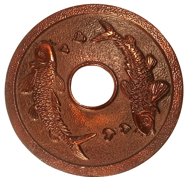 Bronze Koi Cast Iron Trivet is companion to our Bronze Koi Tetsubin