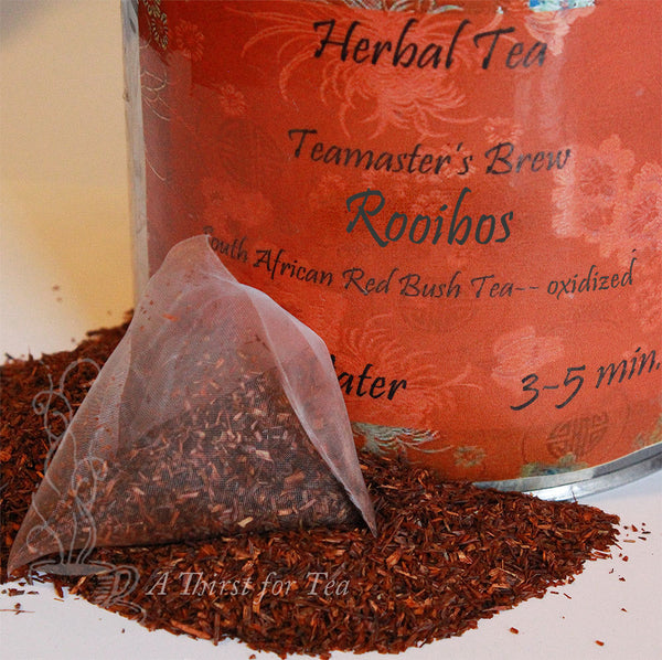 Rooibos, Organic Herbal South African Red Bush Tea in Pyramid Sachets